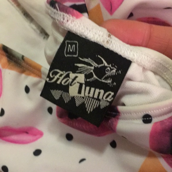 Hot Tuna | Swim | Rare Eyes Lips Graphic Low Cut One Piece | Poshmark